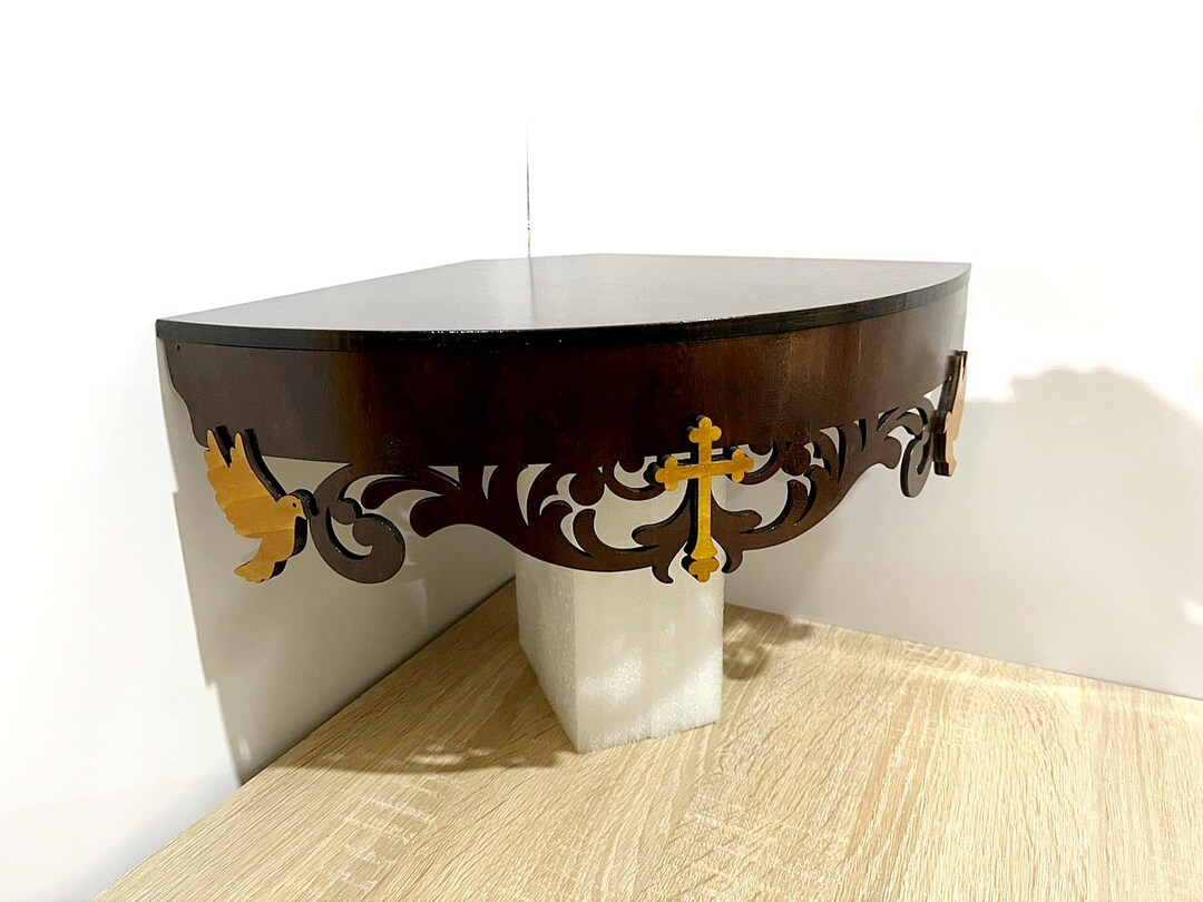 Corner Shelf Float Display Christian Catholic Orthodox Home Prayer ...