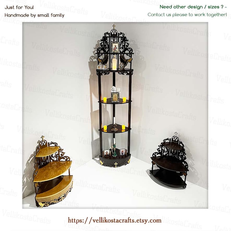 Corner Shelf Home Stand Floor Storage Shelves Collectibles Sturdy 6 ...