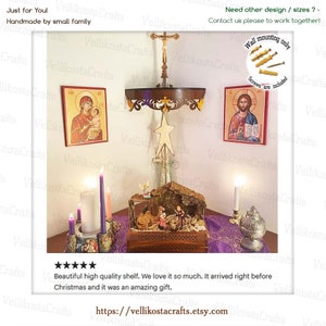 Corner Shelf Statue Display Jesus Christ God Lord Virgin Mary Angels ...