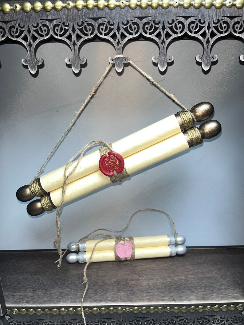 Custom Scroll Anniversary Greeting Card Love Letter Rolled Wooden Rods ...