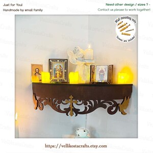 Corner Float Shelf Catholic Christian Orthodox Home Display Prayer ...