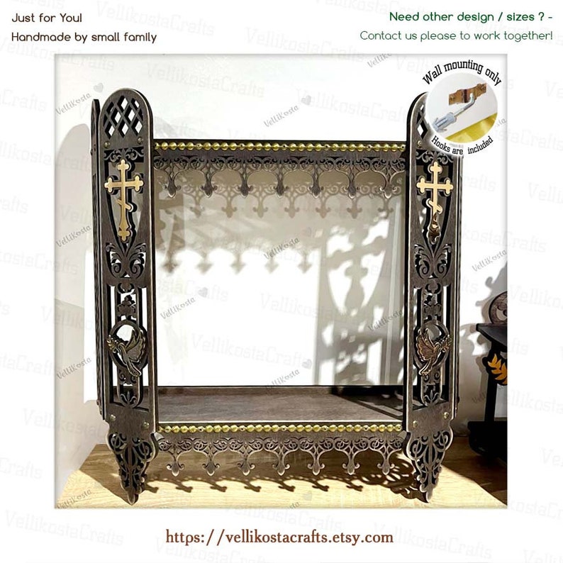 Iconostasis Float Shelves Display Wood Wall Altar 2 Shelves Display ...