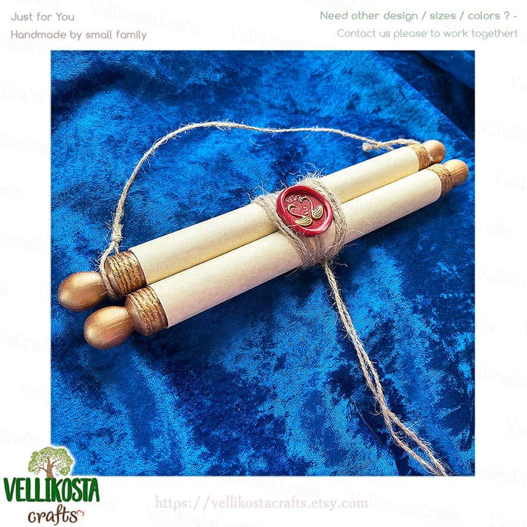 Love Letter Custom Paper Scroll Greeting Card Anniversary Wedding Roll ...