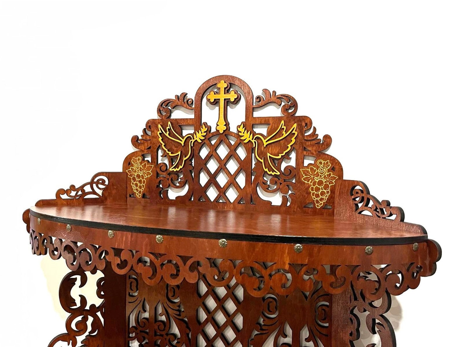 Wooden Display Wall Display Icons Shelf Christian Altar Wood Catholic ...