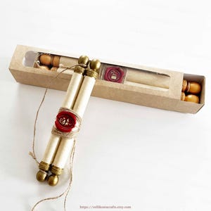 Custom Paper Scroll Love Letter – Wedding Vow Keepsake With Wood Rods ...