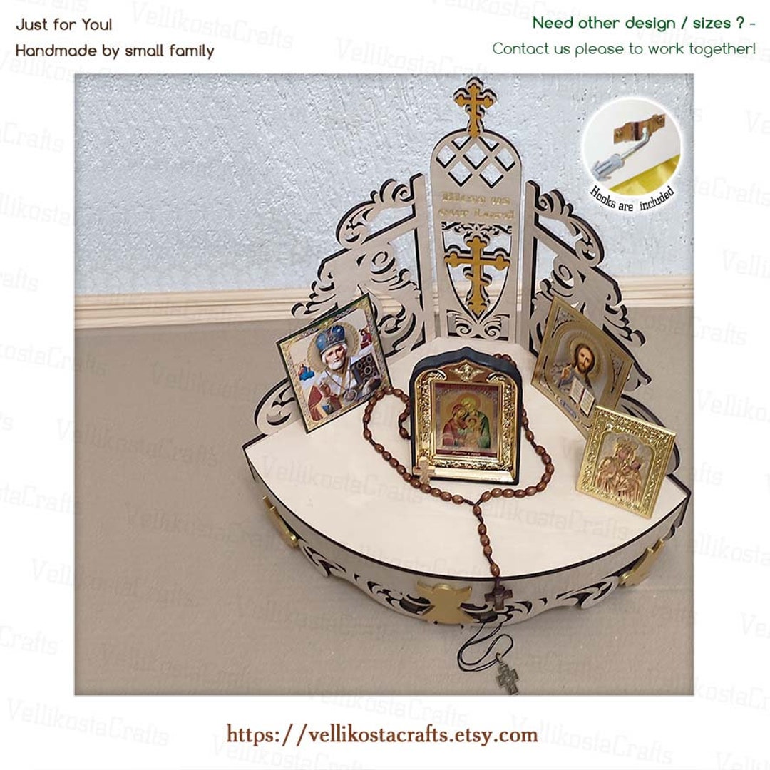 Wooden Display Corner Altar Shelf Christian Catholic Orthodox Home ...