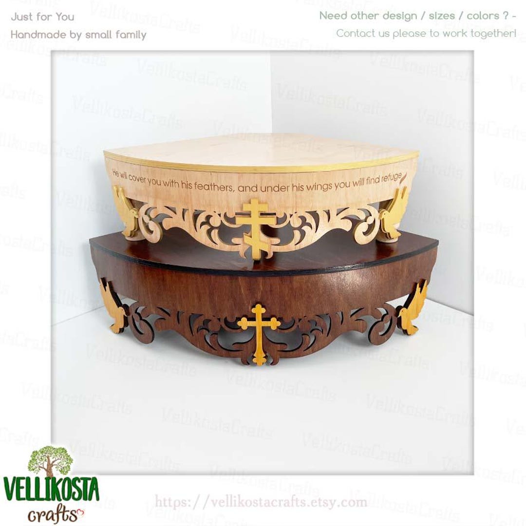 Corner Shelf Altar Christian Catholic Orthodox Home Prayer Wooden ...
