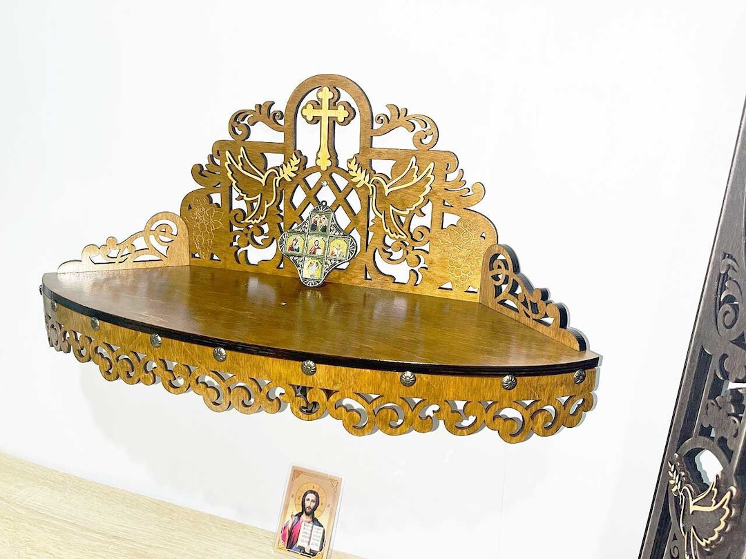 Wall Prayer Shelf for Icons Wooden Shelf Floating Display Wall Home ...