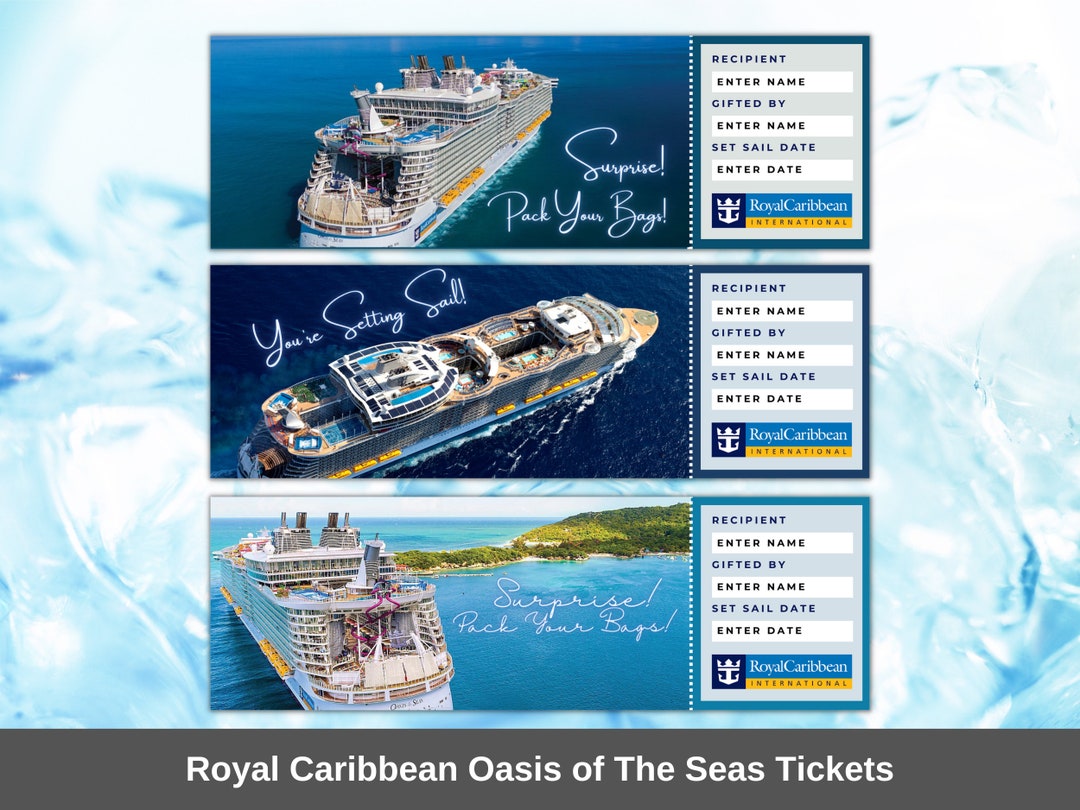 Royal Caribbean Cruise Oasis of the Seas Printable Ticket Template ...