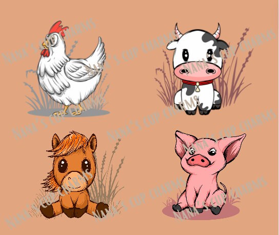Farm Animals PNG, Sublimation - Etsy