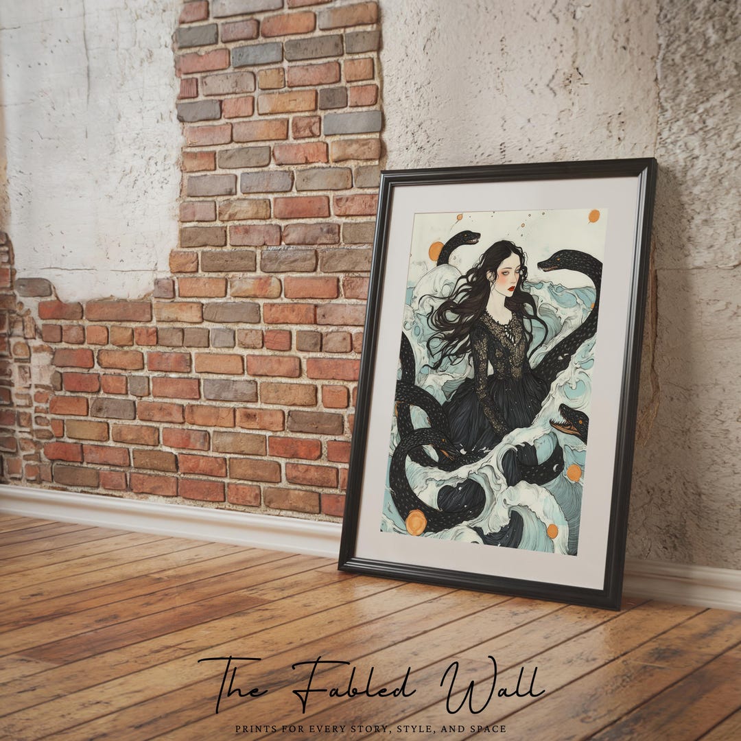 Dark Fantasy Ocean Art | Dark Tide | Printable Wall Art | Gothic ...