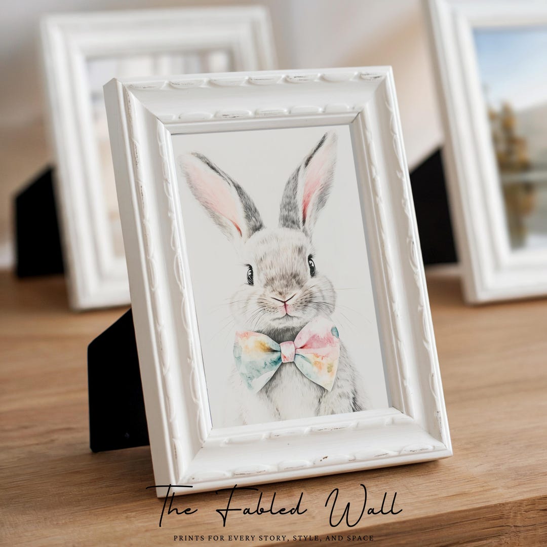Dapper Bun – Cute Bunny Printable Wall Art | Whimsical Rabbit ...
