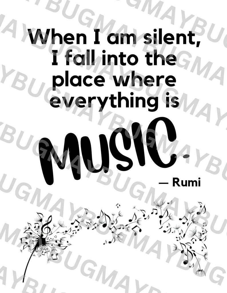 Music Quote Classroom Posters [black & White Theme] - Etsy