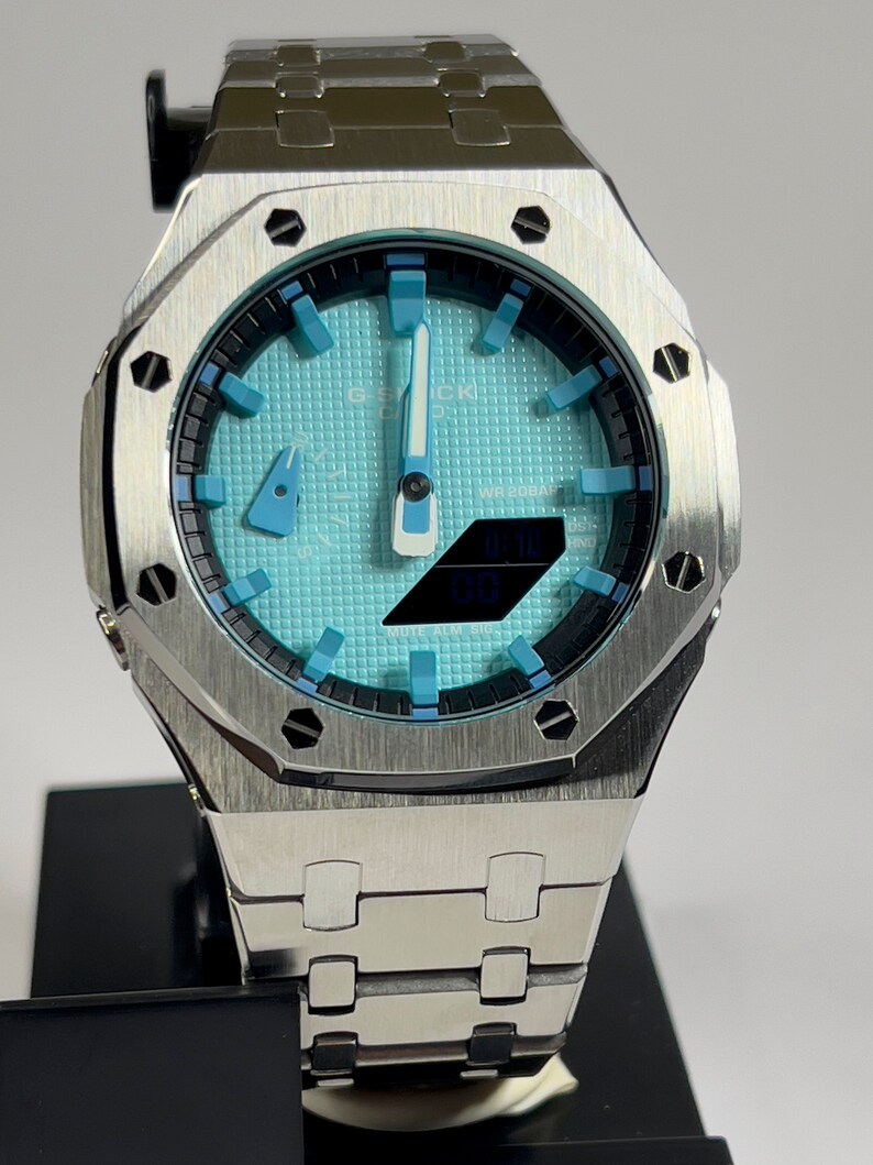 Casioak 'steel Blue' Custom Mod Stainless Steel Casio G-SHOCK GA2100 - Etsy