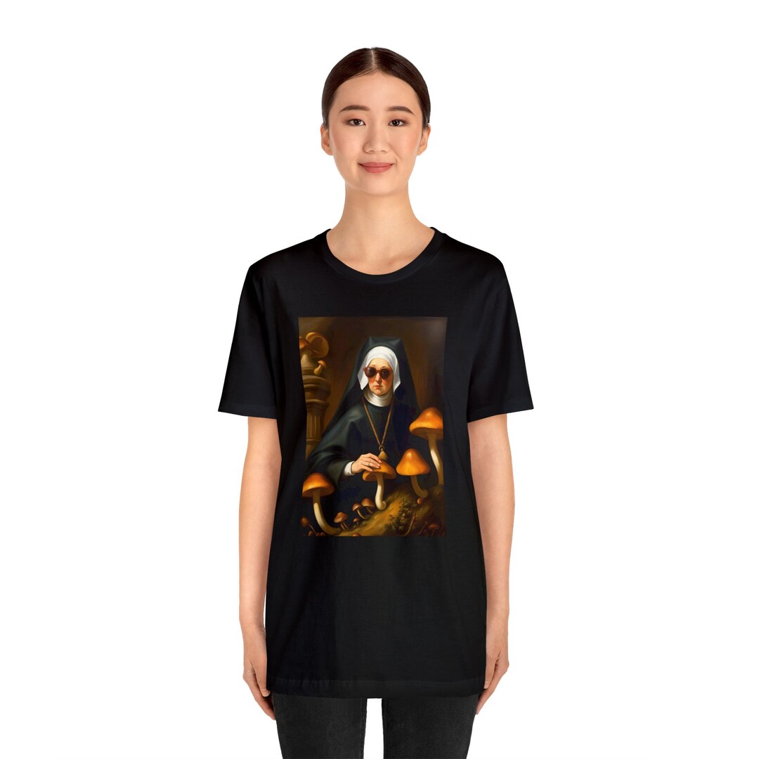 Psychedelic Nun Tripping on Magic Mushrooms Unisex Jersey - Etsy