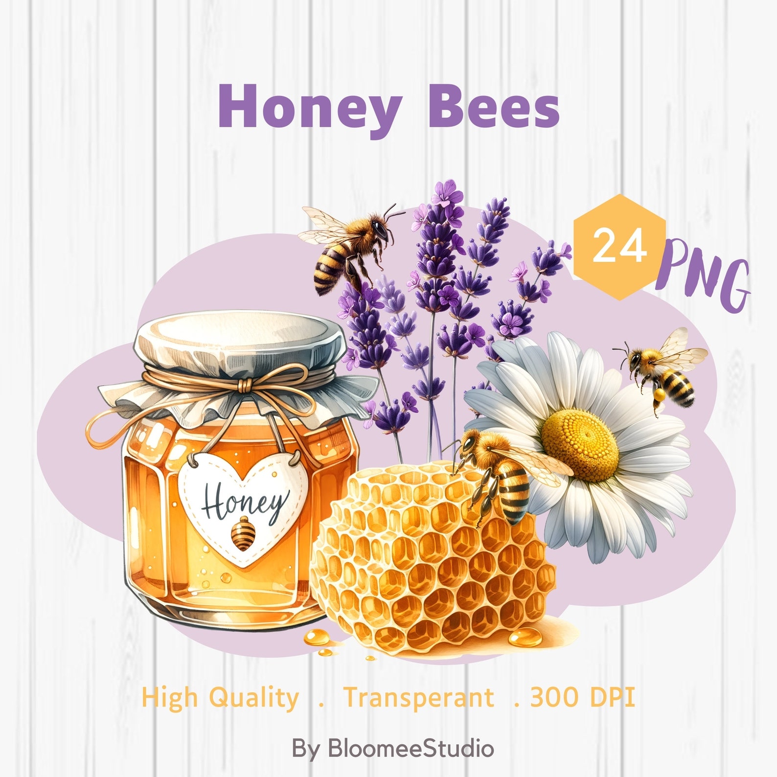 Honey Bees Clipart,watercolor Clipart,bee Clipart,honey Clipart,beehive ...