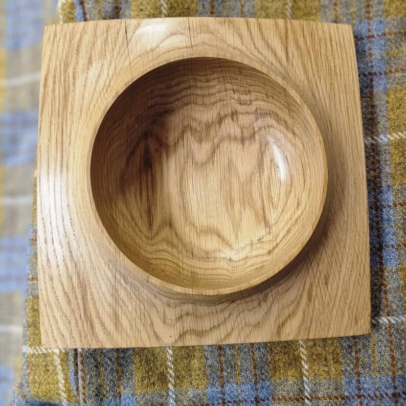 Square Oak Bowl - Etsy