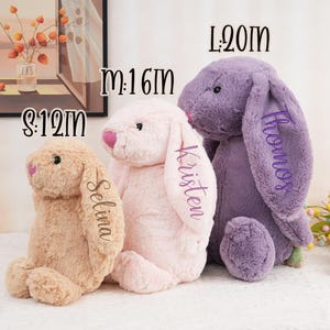 Personalized Embroidered Bunny Rabbit,monogrammed Bunny,newborn Baby ...