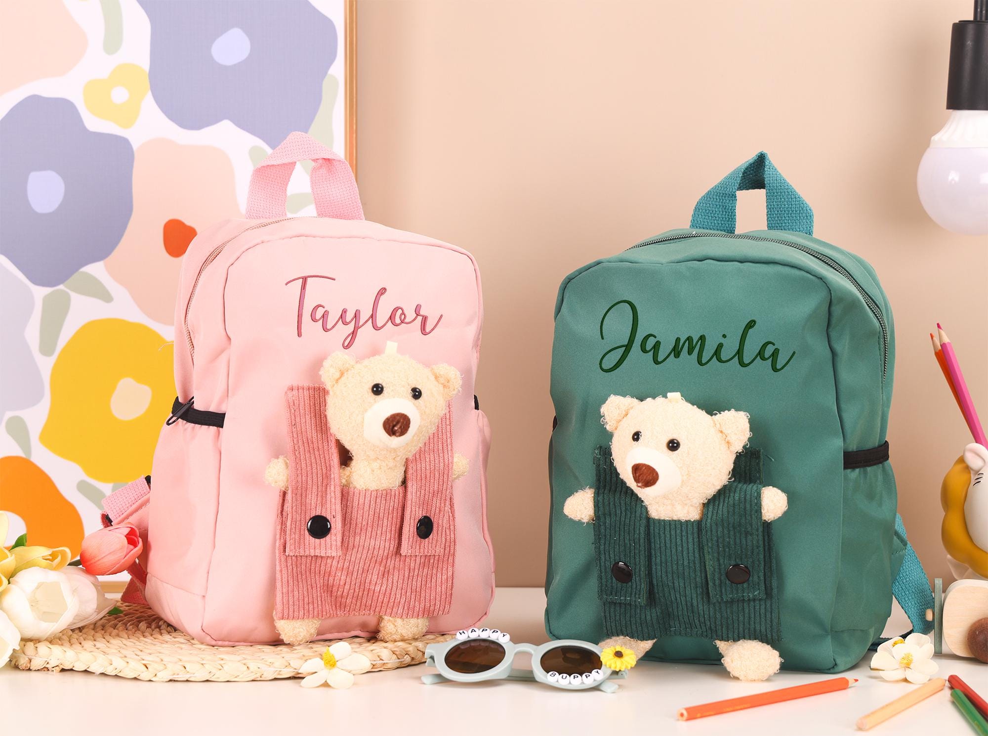 Personalized Kids Backpack: Embroidered Name, Custom Children's Gift - Etsy