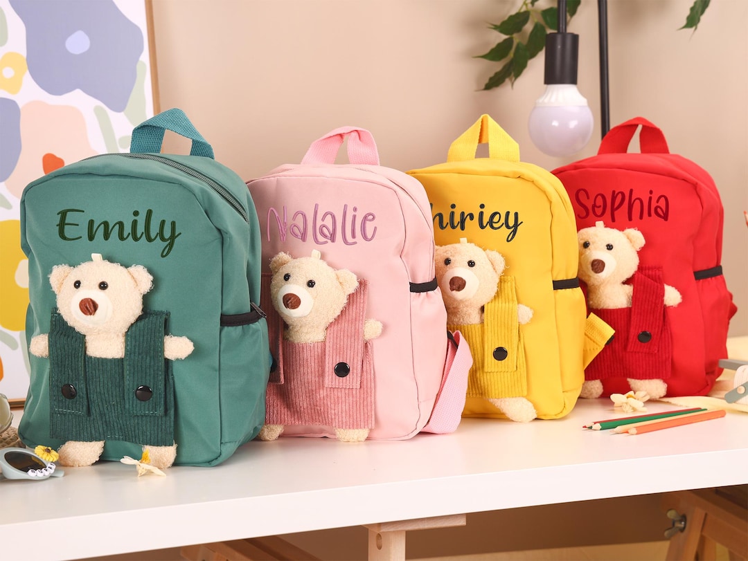 Personalized Kids Backpack: Embroidered Name, Custom Children's Gift - Etsy
