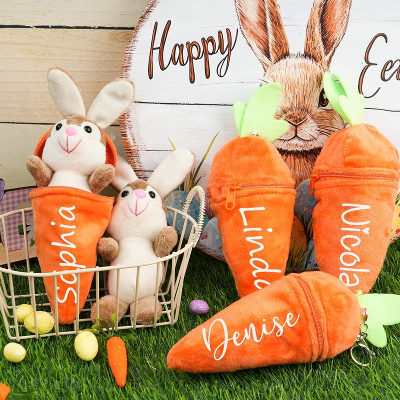 Rabbit in Carrot Plush - Etsy