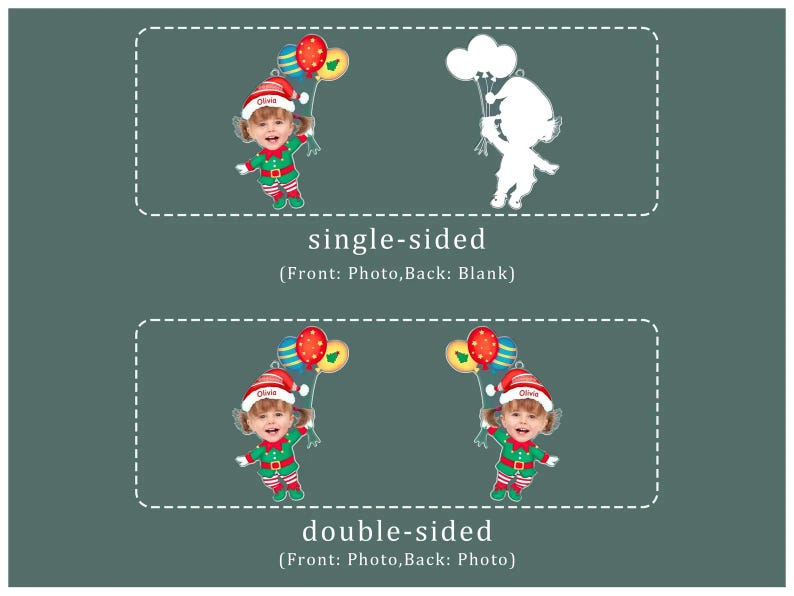 Personalized Baby Elf Photo Ornament: Custom Christmas Tree Decoration ...