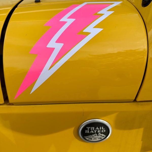 Lightning Bolt Silver Decal - Etsy