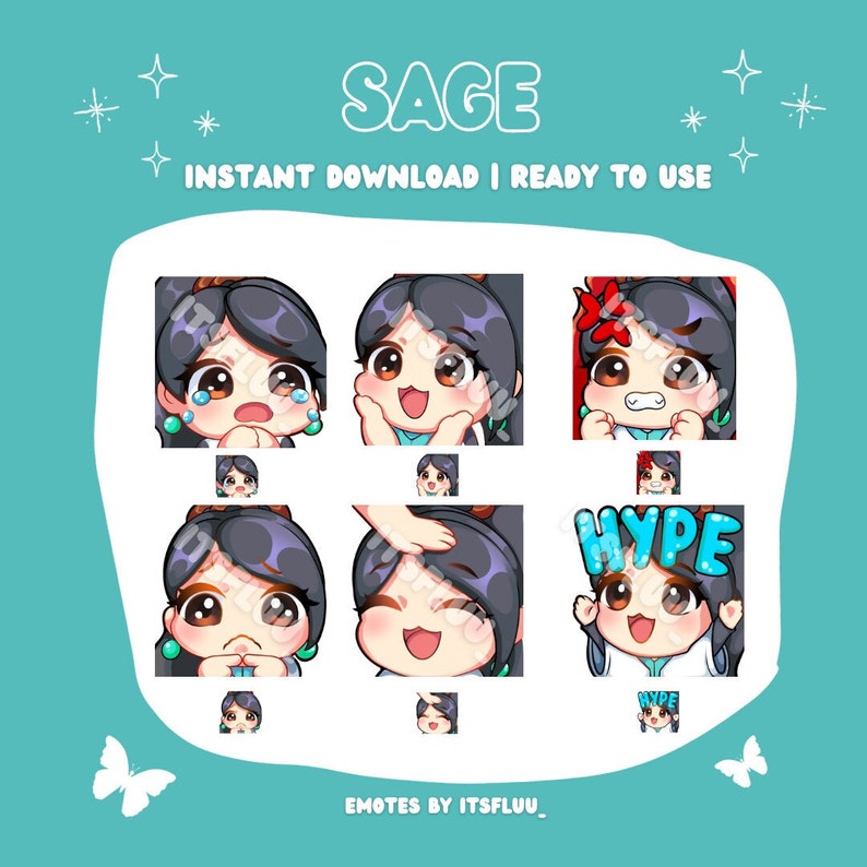 VALORANT Sage Emotes Sage Emote Pack Twitch Discord - Etsy