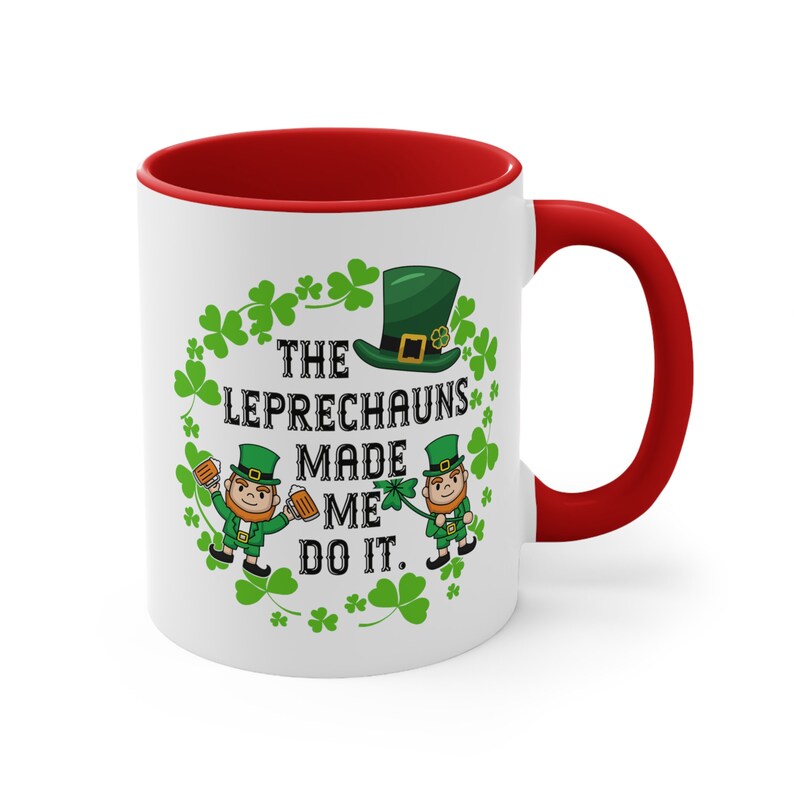 Shamrock Coffee Mug, St Patricks Day Mug, Leprechauns Mug, St Patricks ...