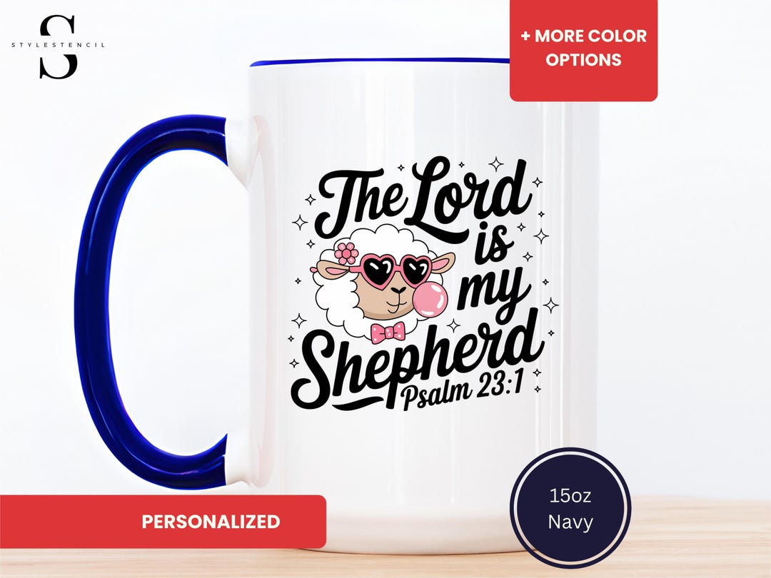 The Lord is My Shepherd Mug | Psalm 23 Coffee Cup | Christian Drinkware ...
