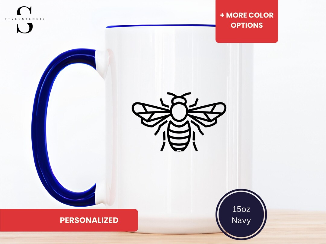 Bee Geometry Mug | Sacred Geometry Coffee Cup | Honeybee Lover Gift ...