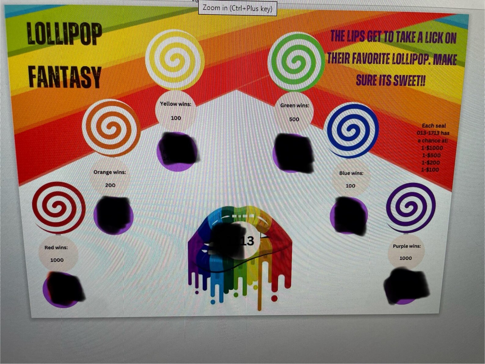 Lollipop Bingo Board - Etsy