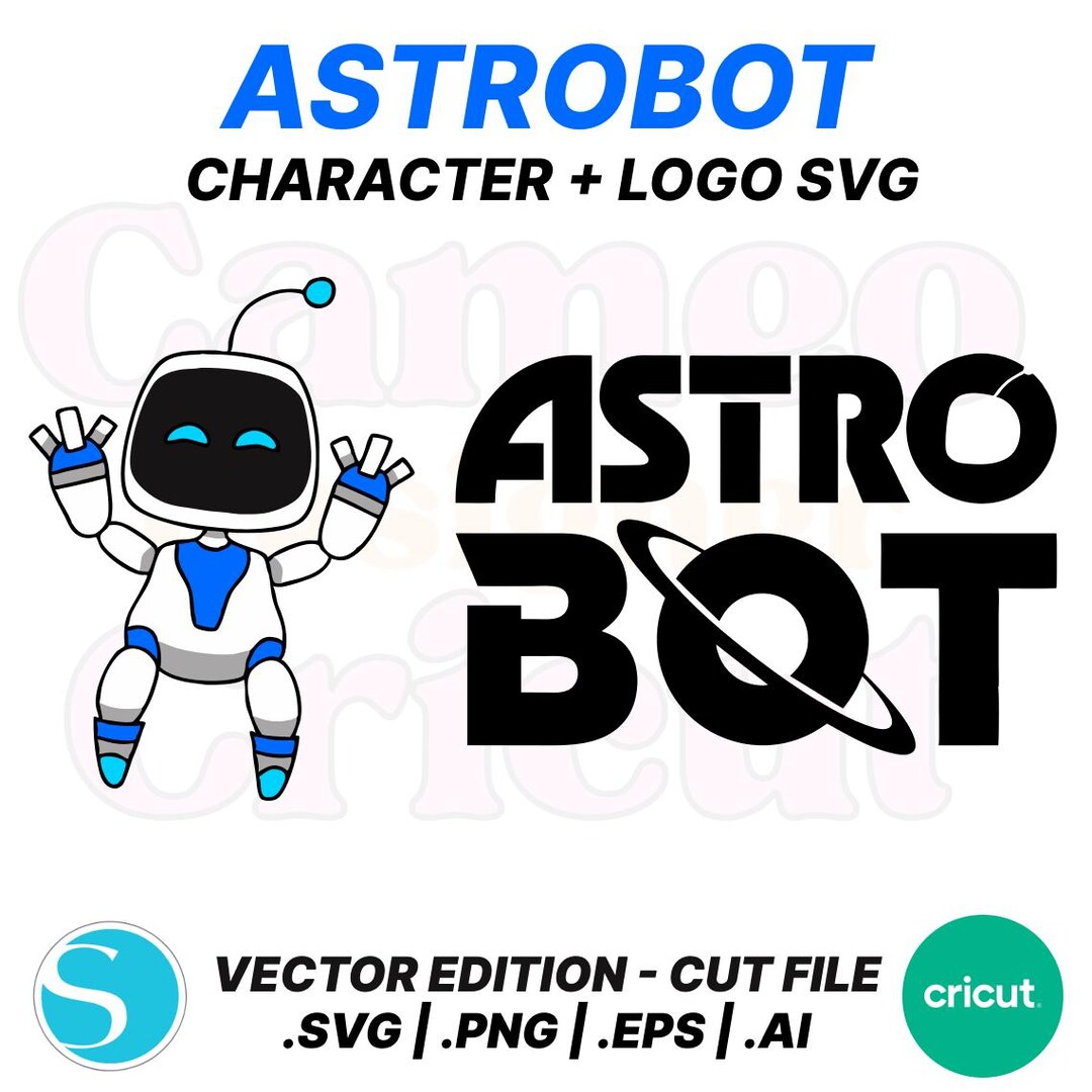 Layered Astro Bot SVG Astro Bot Logo PNG Gaming Robot Clipart Astro Bot ...