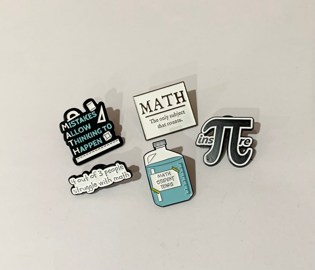 Maths Pins Maths Gifts Mathematics Pins Maths Student - Etsy Australia