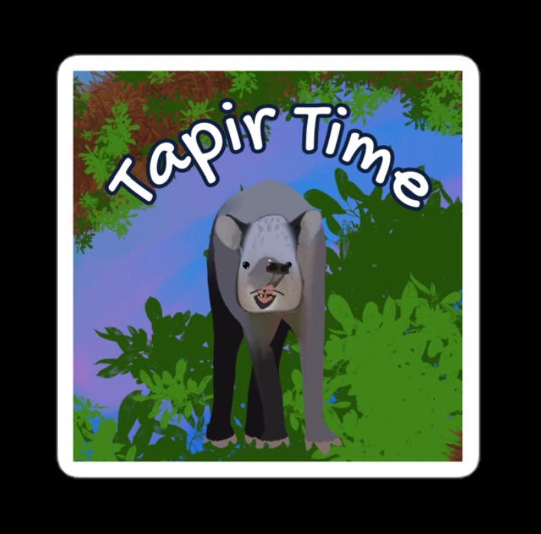 Tapir Time Sticker! - Etsy