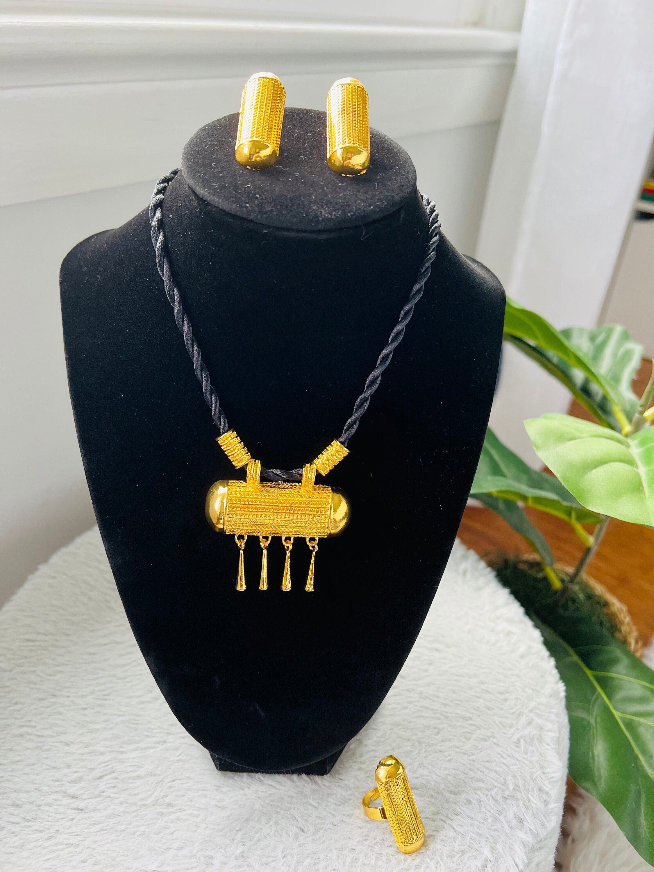 Ethiopian/eritrean Prayer Box - 24K Gold Plated Jewelry Set for Holiday ...