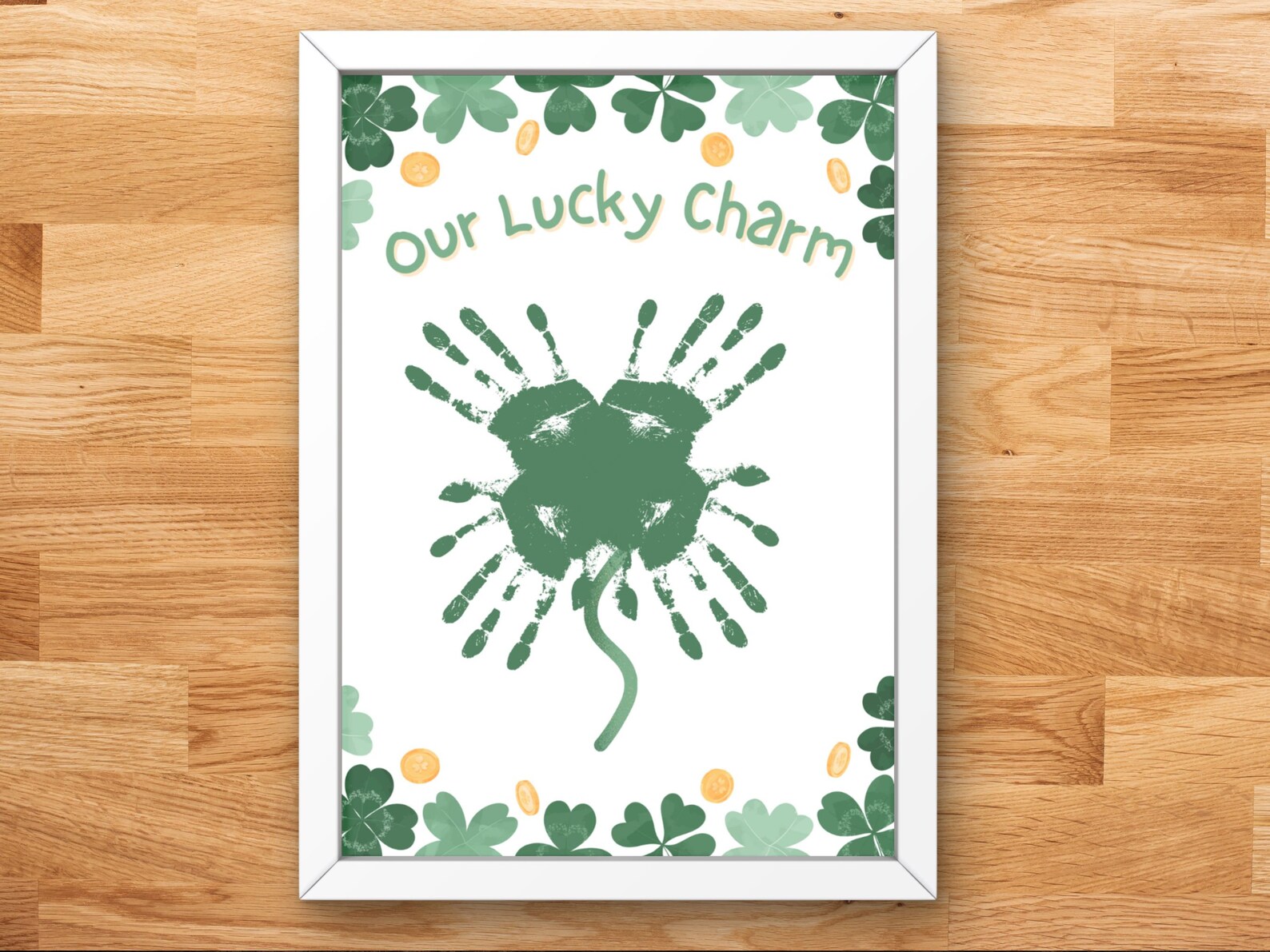 Shamrock Baby Handprint Craft Activity for St. Patrick's Day Our Lucky ...