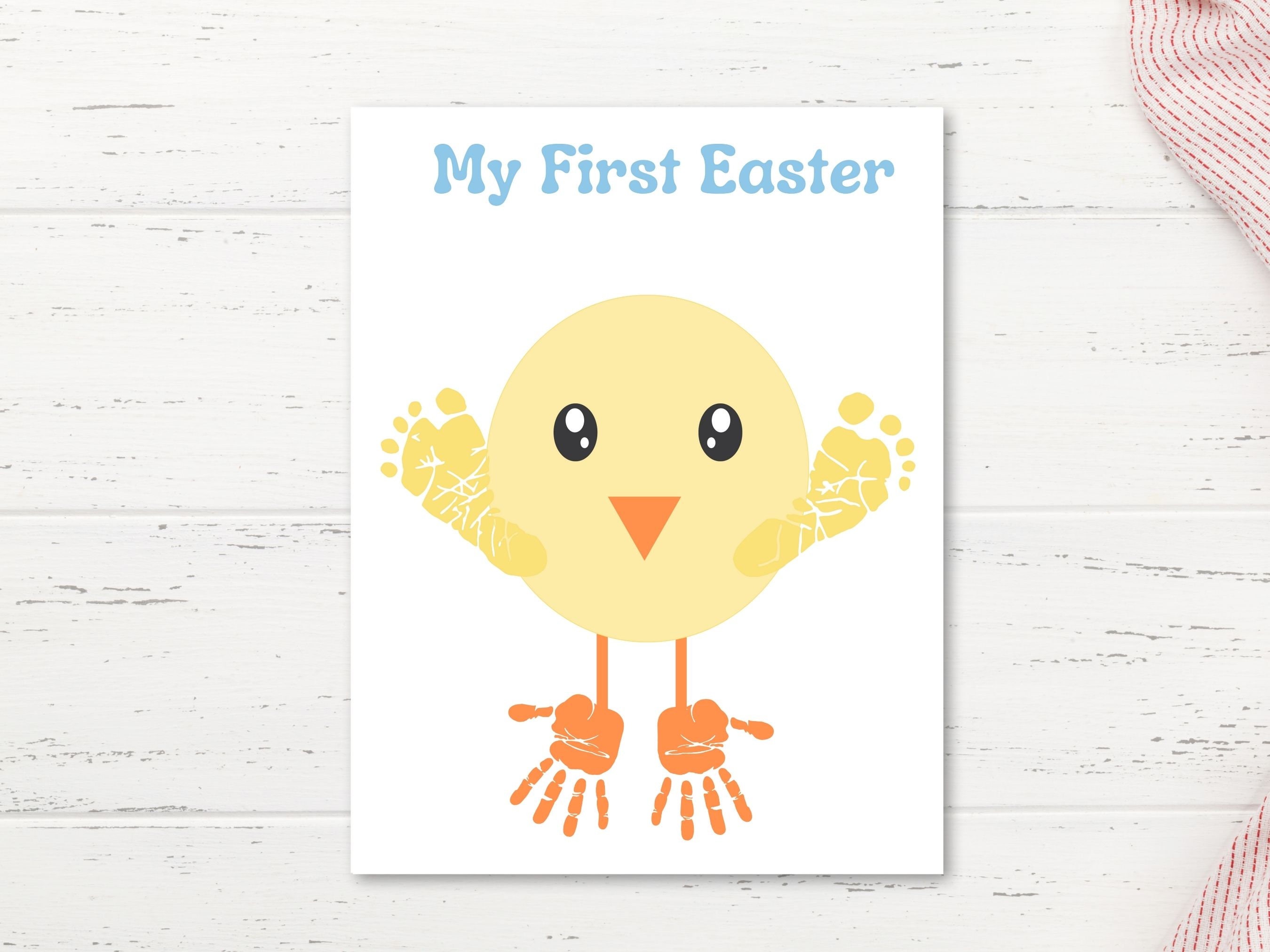 Easter Handprint and Footprint Craft Activity; My First Easter Bunny ...