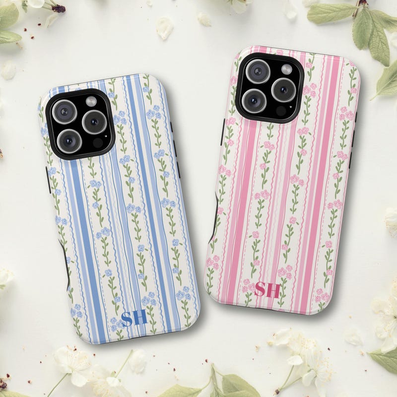 Phone Case Floral Stripe - Etsy