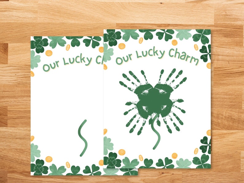 Shamrock Baby Handprint Craft Activity for St. Patrick's Day Our Lucky ...