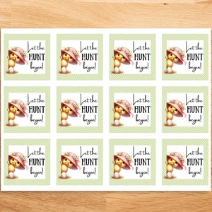 Easter Egg Hunt Basket Gift Tag Printable; Instant Digital Download ...