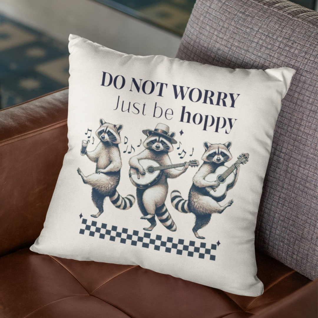 Funny Raccoons Pillow With Removable Cover - Etsy