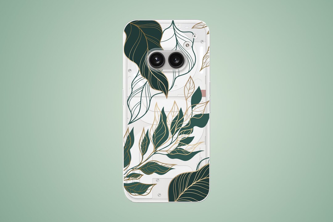 Green and Gold Leaves Case for Nothing Phone 2a, Motorola Moto G31 G5 ...