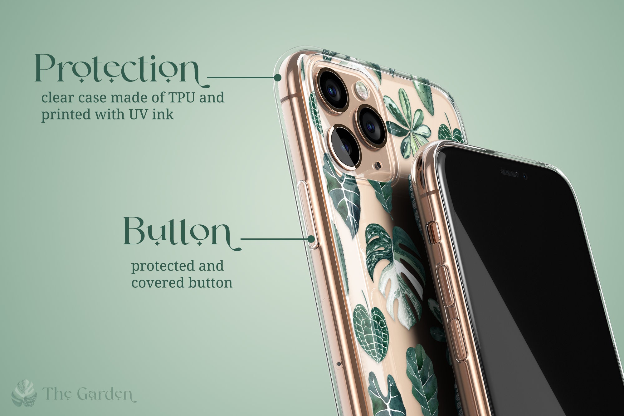 Green and Gold Leaves Case for Nothing Phone 2a, Motorola Moto G31 G5 ...