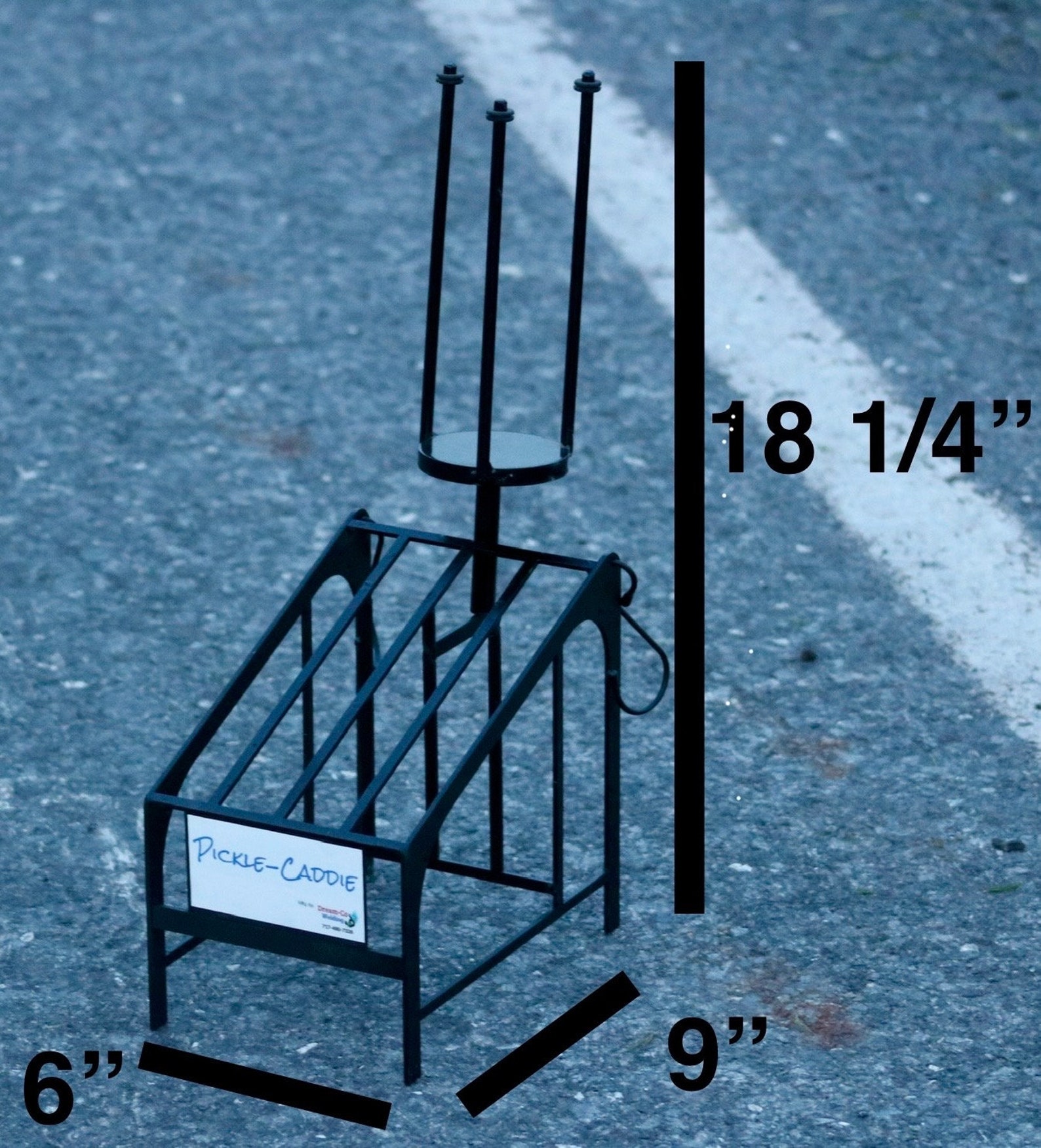 Pickleball Rack Next up Metal Pickle-caddie Dream-co Paddle and Ball ...