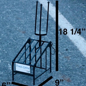 Pickleball Rack Next up Metal Pickle-caddie Dream-co Paddle and Ball ...