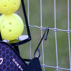 Pickleball Rack Next up Metal Pickle-caddie Dream-co Paddle and Ball ...