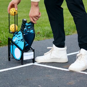 Pickleball Rack Next up Metal Pickle-caddie Dream-co Paddle and Ball ...