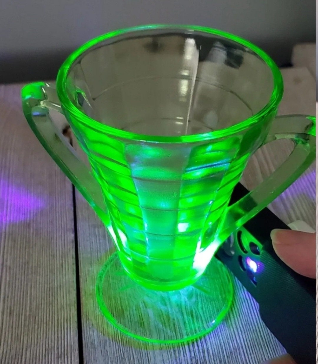 Green Art Deco Uranium Glass Block Optic Footed Sugar Bowl - Etsy