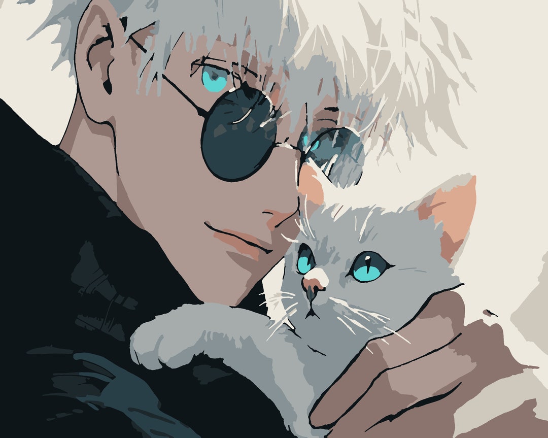 Jujutsu Kaisen Gojo Satoru Paint by Number Kit Anime Painting by ...